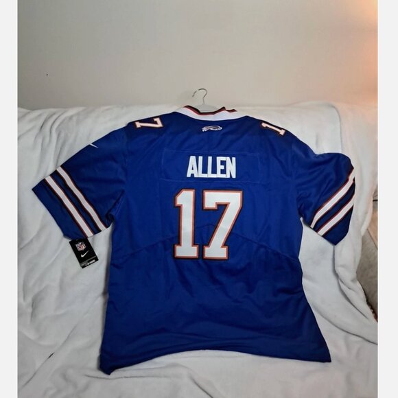 Shirts | Mens On Field Josh Allen 17 Buffalo Bills Blue Jersey Size ...
